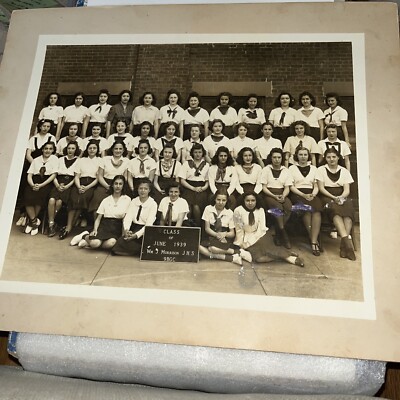 Huge! 1939 Junior High Class Photo: All Girls William J Morrison ...