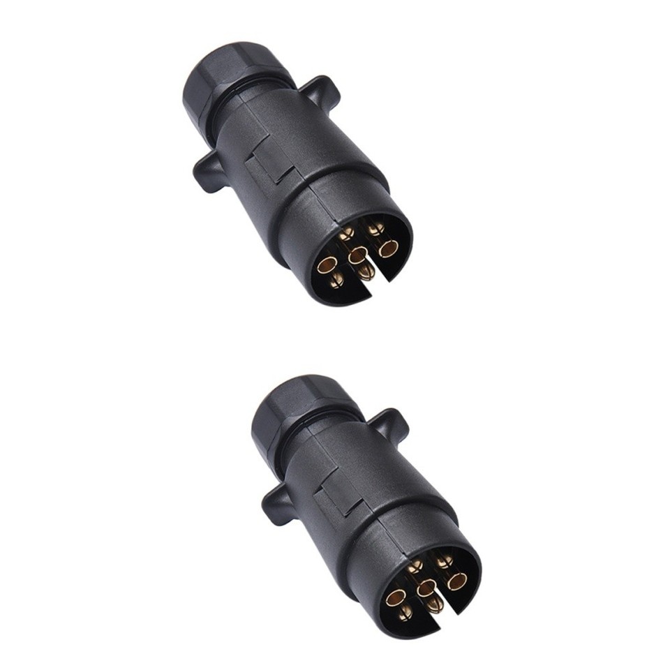 2 PCS Trailer Connector Plug Extension Truck Electrical Connectors Pin ...