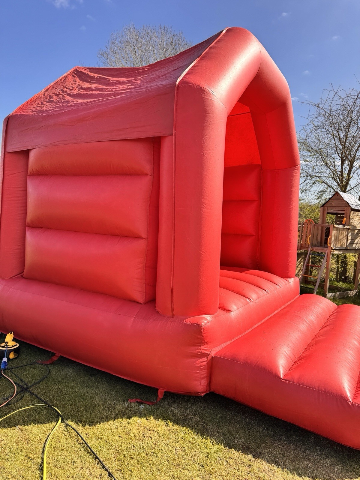 Adult Red Bouncy Castle 12ft x 15ft and blower Used | eBay UK