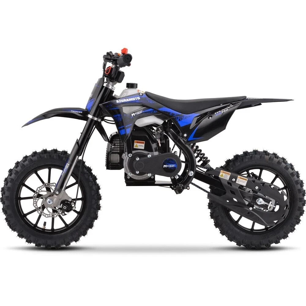 MøtoTec Thunder 50cc Dirt Bike – 2-Stroke Gas Mini Motocross for Kids ...