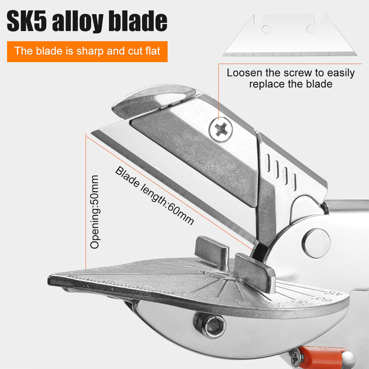 Miter Shears 45-135° Sharp Trunking Wood Plastic Multi Angle Miter ...