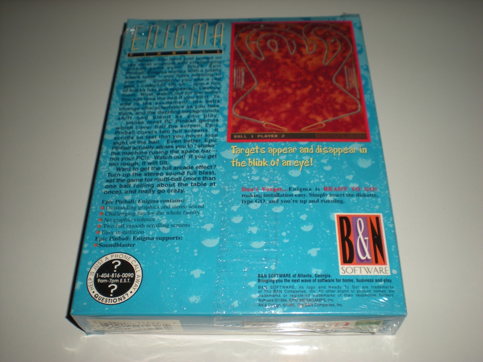 Enigma Pinball sealed 3.5" high density VGA Dos game for ages 6 to ...