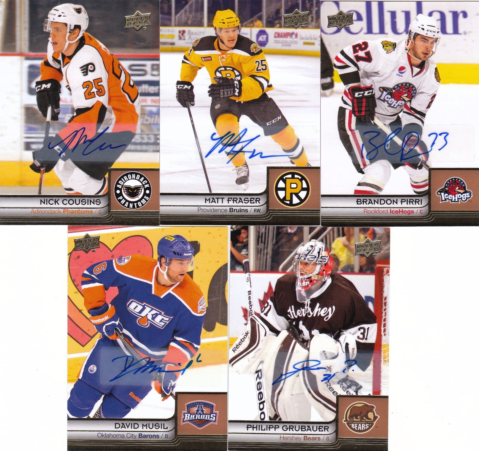 13/14 2013-14 Upper Deck AHL Autograph Auto David Musil #58 Oilers | eBay