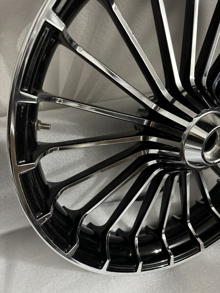 Harley CVO FRONT Turbine Wheel 2013 -24 Breakout Black & CHROME OEM Rim ...