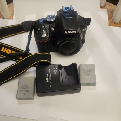 Nikon D5300 DSLR Camera Body, Black 24.2MP/ Battery & Charger shutter ...