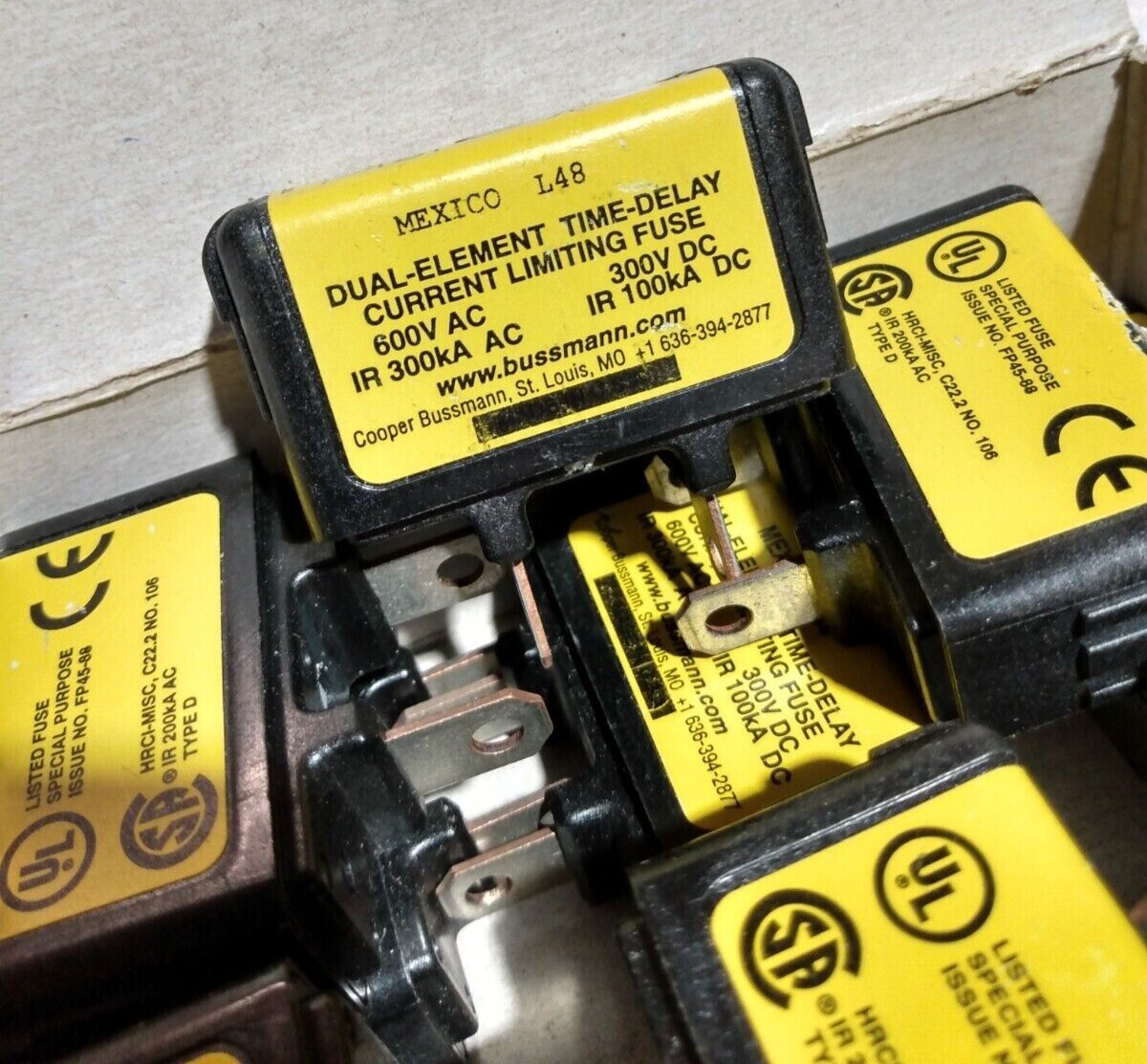 Bussmann TCF6 - Dual Element Cube Fuse 6 Amps - 600 Volts - Lot of 12 ...
