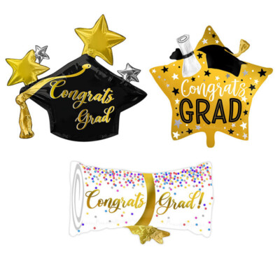GRADUATION HELIUM AIR BALLOON FOIL SCHOOL COLLEGE UNIVERSITY PROM PARTY ...