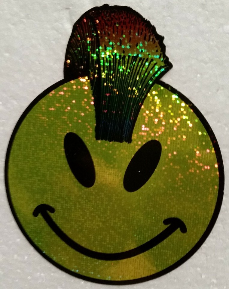 SMILEY FACE--NEW-Vintage (1999) Prismatic Vending Machine Sticker (#18 ...