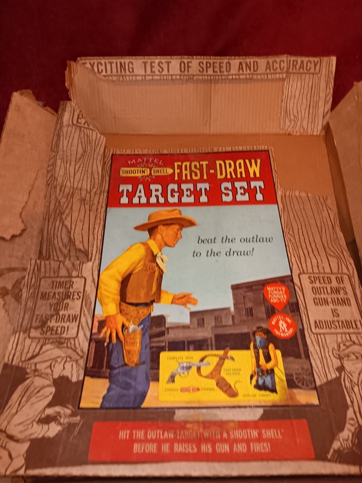 Vintage Mattel 1959 Shootin Shell Fast Draw Target Set No. 674 RARE ...