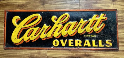 Vintage Carhartt Overalls Union Made Stout Sign Company USA Advertising ...