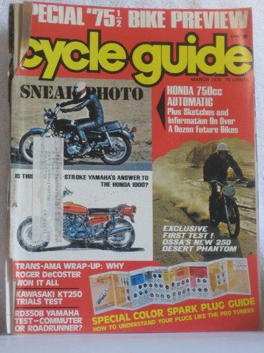 Cycle Guide Magazine - March 1975 | eBay