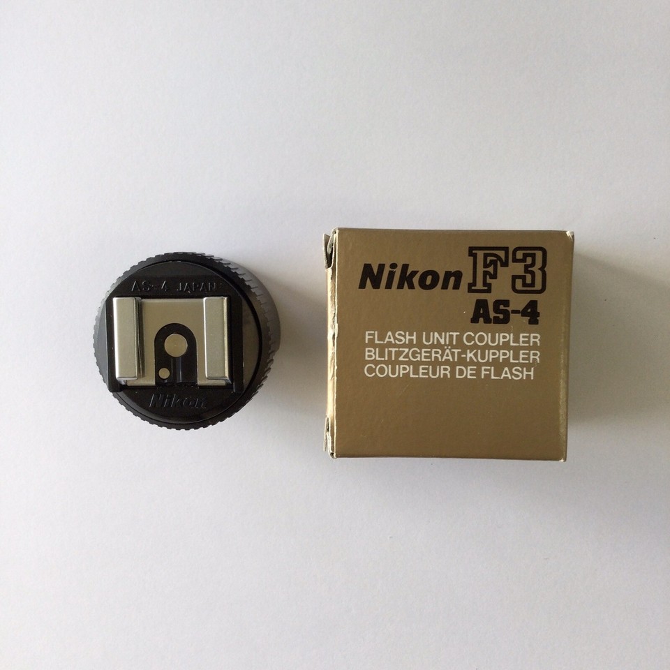 Nikon AS-4 Flash Unit Hot Shoe Coupler for F3 in Genuine Box English ...