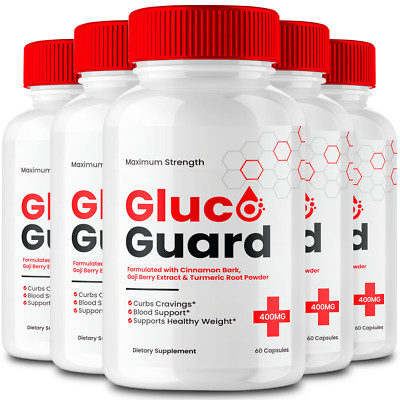 (5 Pack) Gluco Guard Blood Sugar Support Pills for Overall Metabolic ...