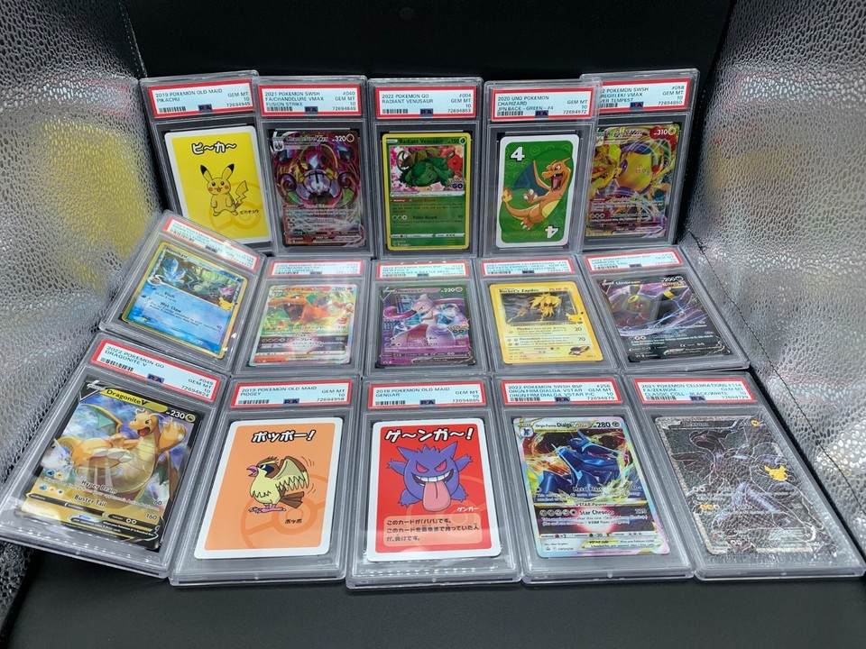 100 PSA 10 GEM MINT Graded Pokemon Slab LOT Bulk Wholesale WITH ...