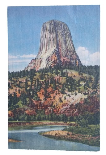 Postcard WY The Devil's Tower National Monument c1949 in Northeastern ...