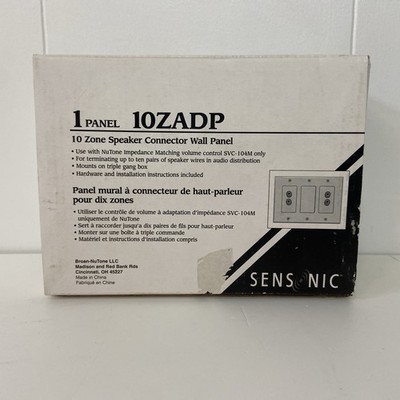 NuTone Sensonic 10ZADP White 10 Zone Speaker Connector Wall Panel ...