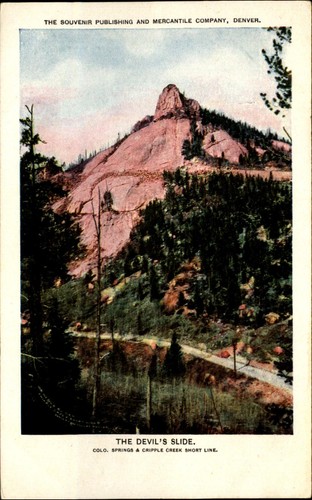 Devil's Slide ~ Colorado Springs & Cripple Creek Short Line ~ c1910 | eBay