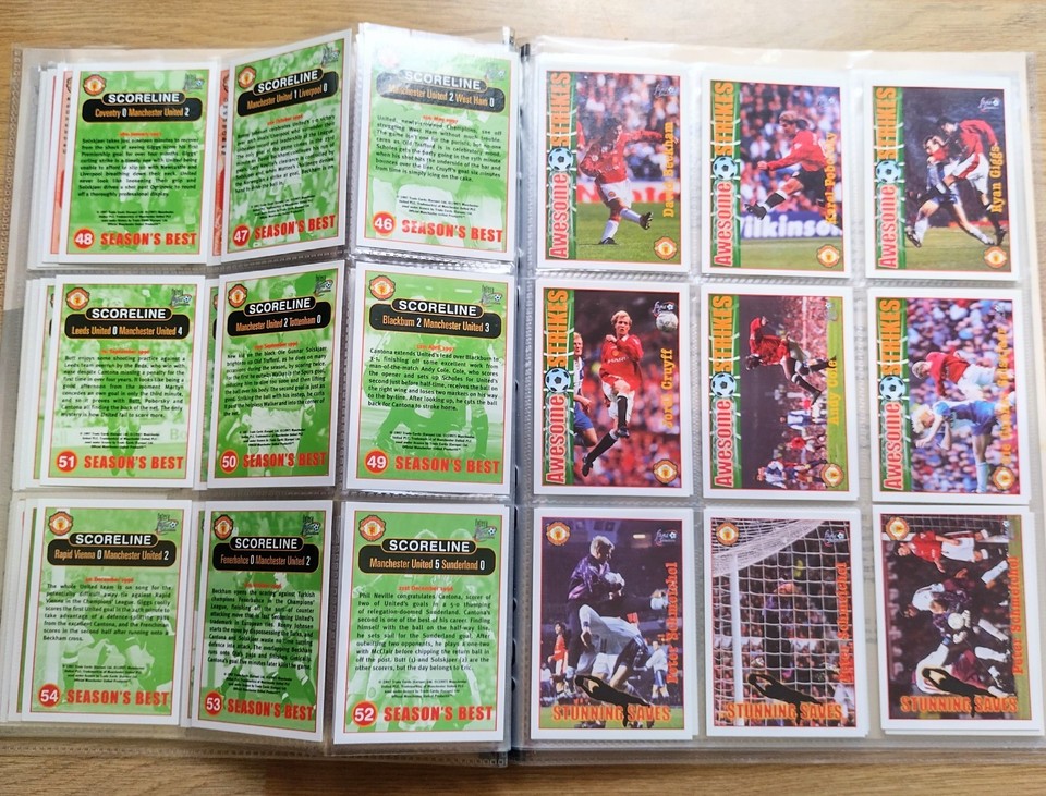 Manchester United Collectors Card Album 1997 Complete 108 Football ...