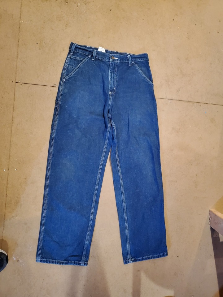 Carhartt Men's Loose Fit Work Blue Jeans B13-DST 32x30 Carpenter | eBay