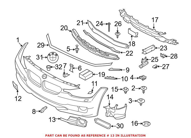 Genuine OEM Fog Light Trim Front Passenger for BMW 51117255370 | eBay