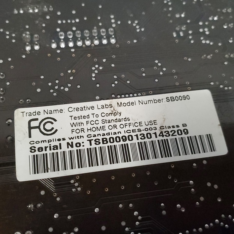 Creative Labs Sound Blaster Audigy SB0090 PCI Audio Card w/ SB0110 ...