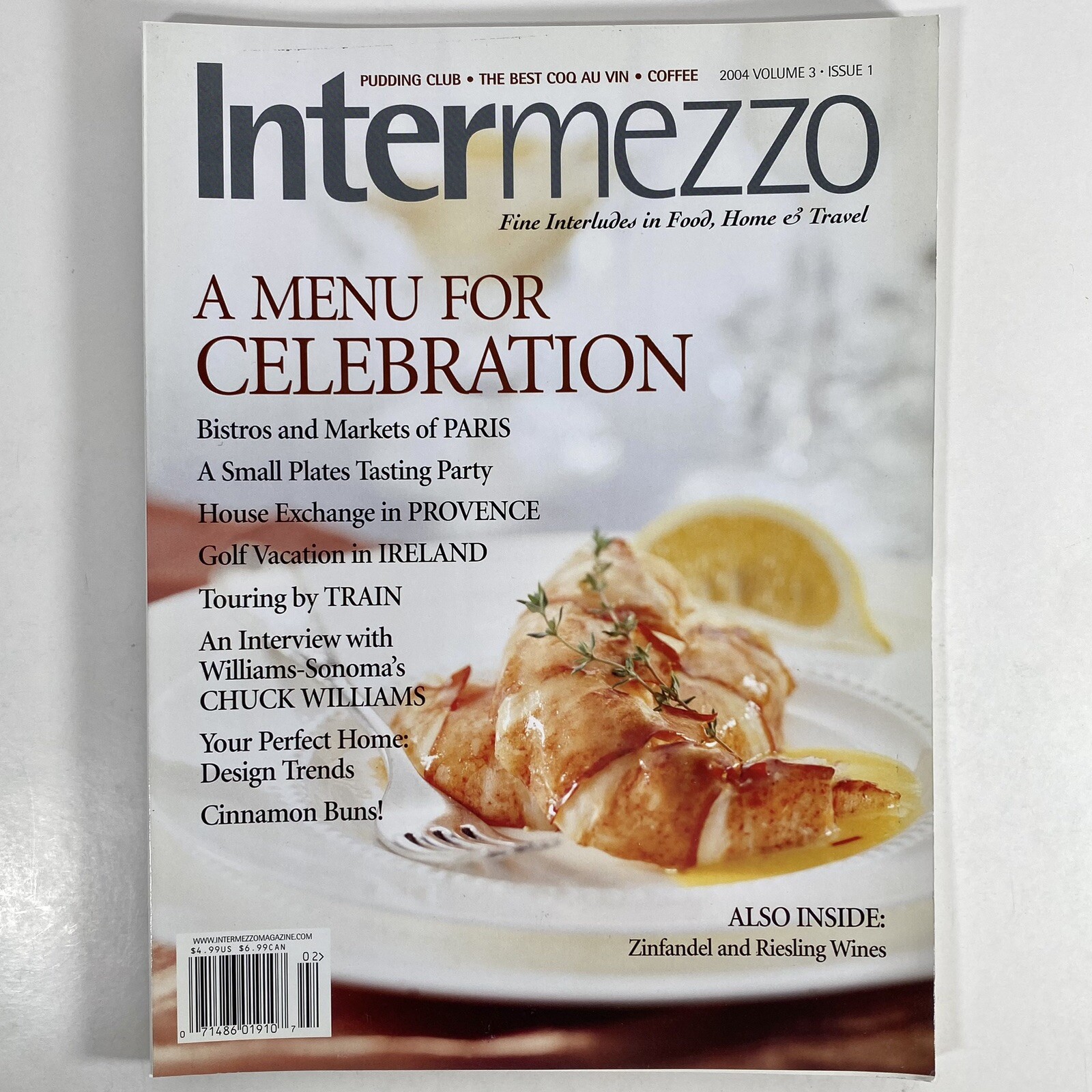 Roseann Tully’s Intermezzo Cooking Magazine 2004 Issue 1 Fine Food Wine ...