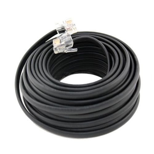 50 FT Feet RJ11 4C Modular Telephone Extension Phone Cord Cable Line ...