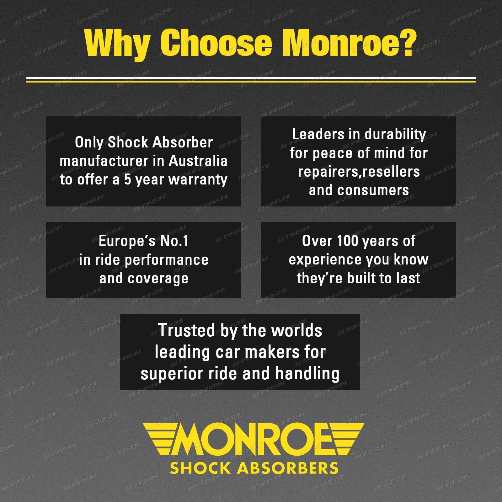 2 x Front Monroe Monro-Matic Plus Shocks for Mitsubishi Verada KE KF KH ...