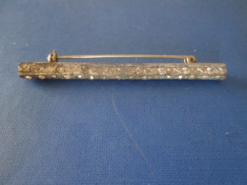 ^^vintage BAR PIN W/ RHINESTONES 3 sides | eBay.de