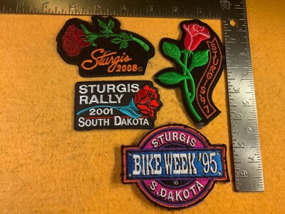 Q7-90 MOTORCYCLE PATCH - LOT OF 4 - STURGIS ND BIKE WEEK 2008, 1997 ...
