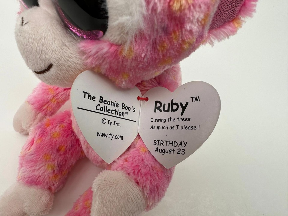 Ty Beanie Boo “Ruby” the Pink Monkey (6 inch) Vintage Beanies | eBay