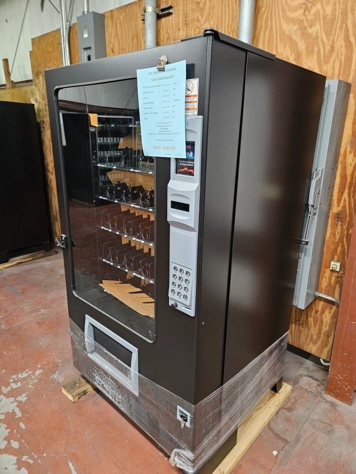 Brand New AMS 5 Wide Six Shelf Dual Coil Snack Machine W/ Guaranteed ...