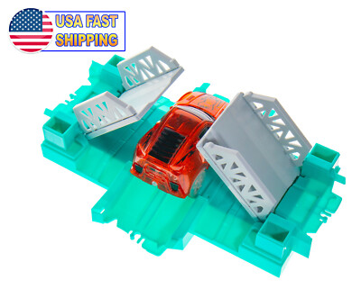 Magic Twisting Flexible Race Car Tracks - Automatic Draw Bridge 4 Way ...