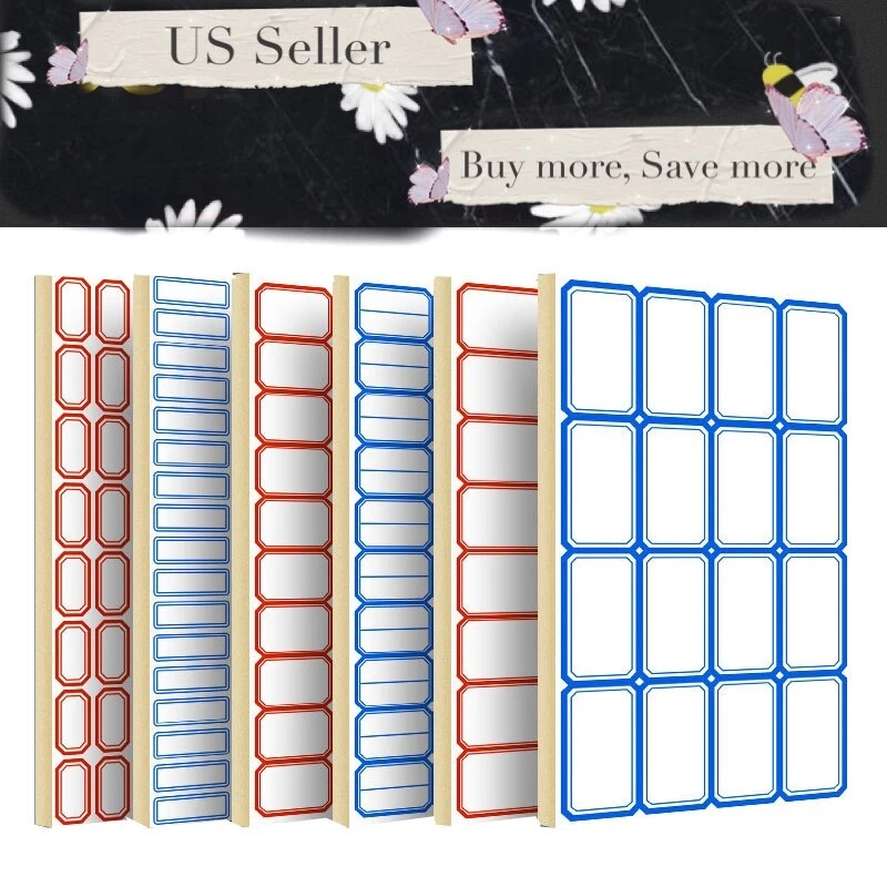 Dark Blue Blank Labels Stickers