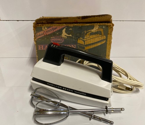 Vintage Scovill Hamilton Beach Mixette Hand Mixer w/ Beaters Model 75-1 ...