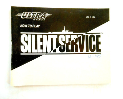 SILENT SERVICE NES Nintendo Game Manual | eBay