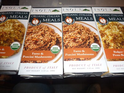 Isola ORGANIC Italian Bulgur & Pesto Rosso/Farro&PORCINI MUSHROOM 5 ...