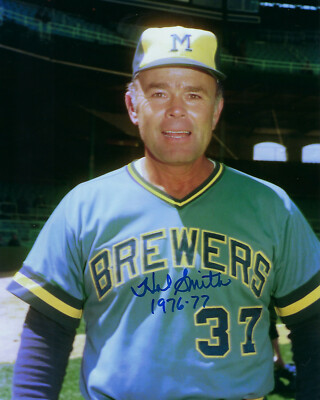 1970's BREWERS Hal Smith signed 8x10 photo w/ 1976-77 AUTO Autographed ...