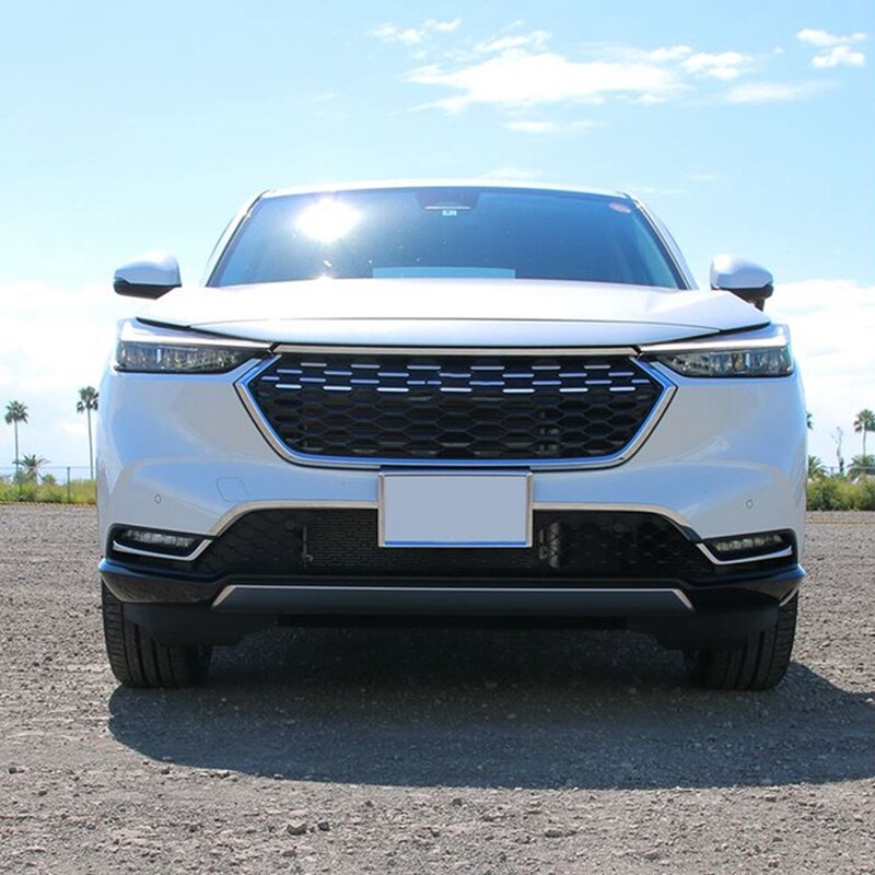 1X(Chrome Front Bumper Lower Grille Trim Strips Fog Light Cover Trim ...