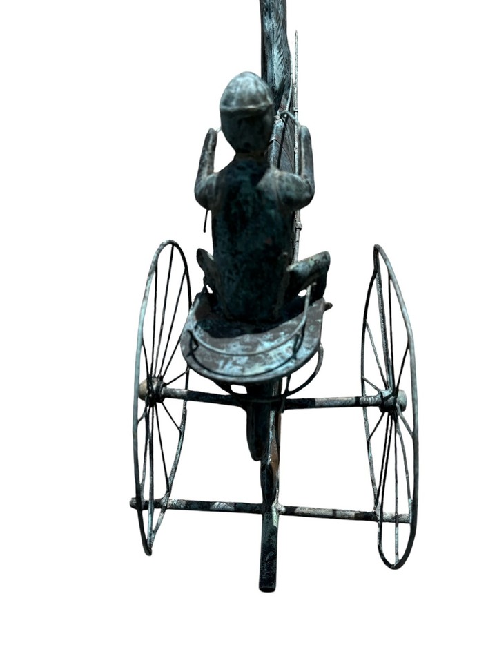 OLD COPPER "SULKY DRIVER & HORSE" WEATHERVANE | eBay