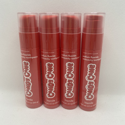 LOT OF 4 HISMILE Toothpaste Candy Cane Flavor (60g/2.1oz) New/Sealed ...
