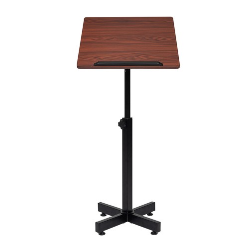 Lectern Podium Stand, Height Adjustable Mobile Podium for Speech/Church ...