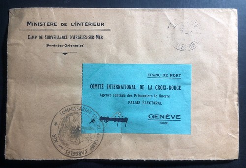 1941 France Internment Camp Verner Vigilant Cover To Red-cross | eBay