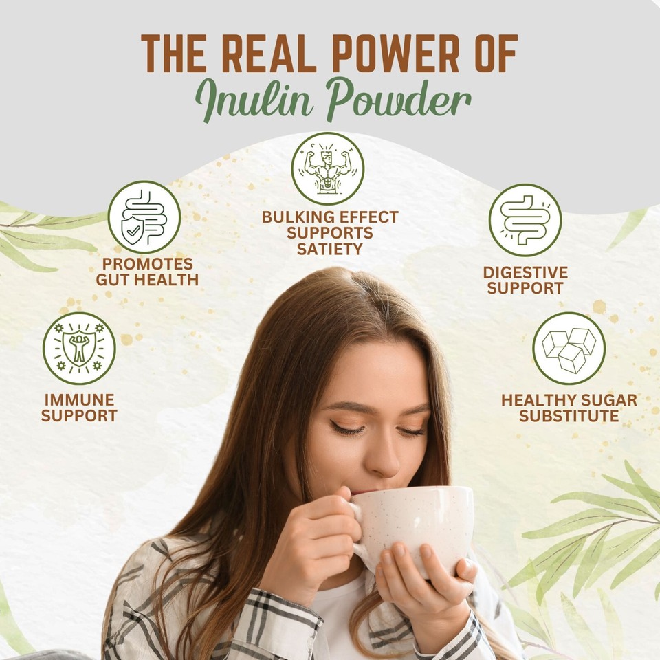 Inulin Powder from Chicory Root Organic Soluble Inulin Fiber Prebiotic ...