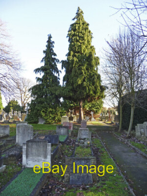 Photo 6x4 Gravestones, Cemetery, Waterfall Road, London N14 Friern ...