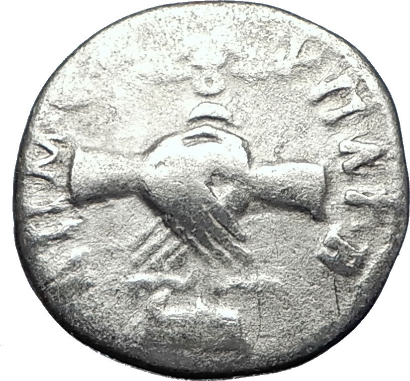 TRAJAN 98AD Caesarea Authentic Ancient Silver Roman Coin Clasped hands ...