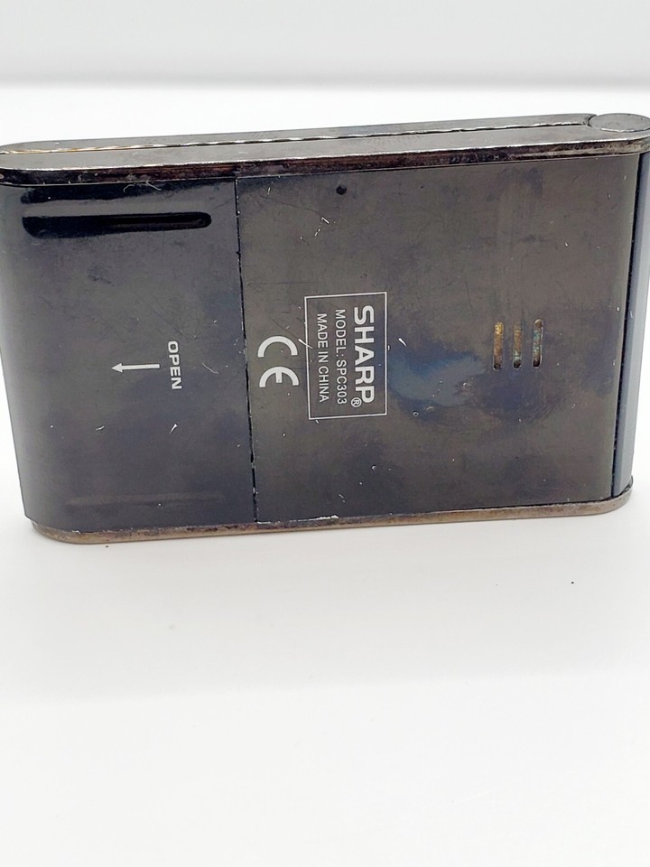 Vintage Sharp Tech Alarm Clock Temperature Time Date Slimline Travel ...