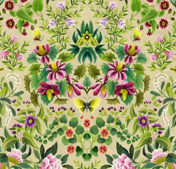 DESIGNERS GUILD CURTAIN FABRIC DESIGN Ikebana Damask 3.2 METRES FUCHSIA ...