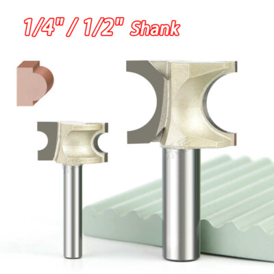 1/4" 1/2" Shank Bullnose Router Bit Set Bead Edge Moulding Profile ...