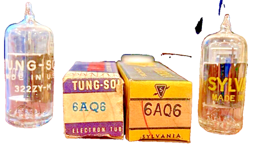 Pair of 6AQ6 Sylvania & Tung-Sol Vacuum Tube NOS/NIB Tested GOOD on ...